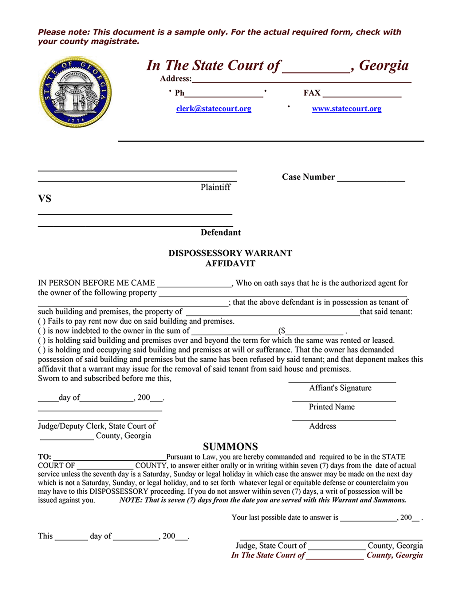 Sample Letter To Magistrate Court Letter