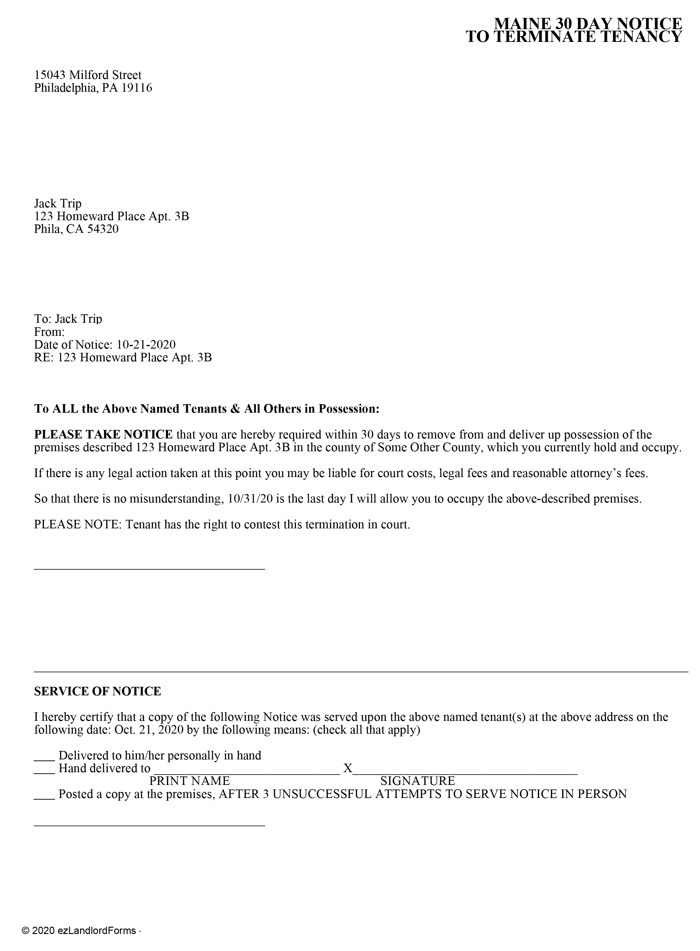 30 Days Letter To Landlord Database Letter Template Collection